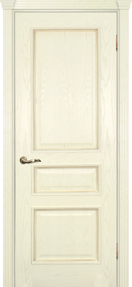 Дверь Текона Фрейм 03 Ясень бисквит багет тиснение патина карамель глухое 200*60