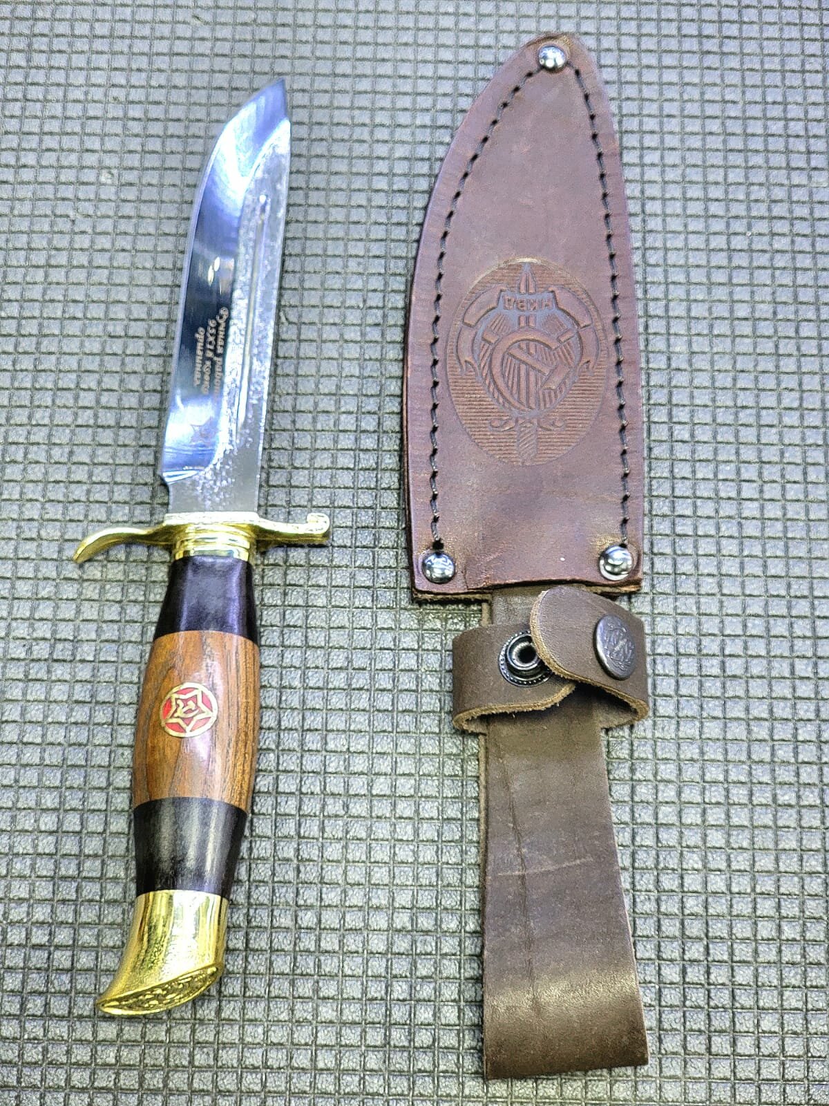 Нож финка НКВД ручной работы черный туристический с чехлом для , охоты и коллекционирования (модель 1)