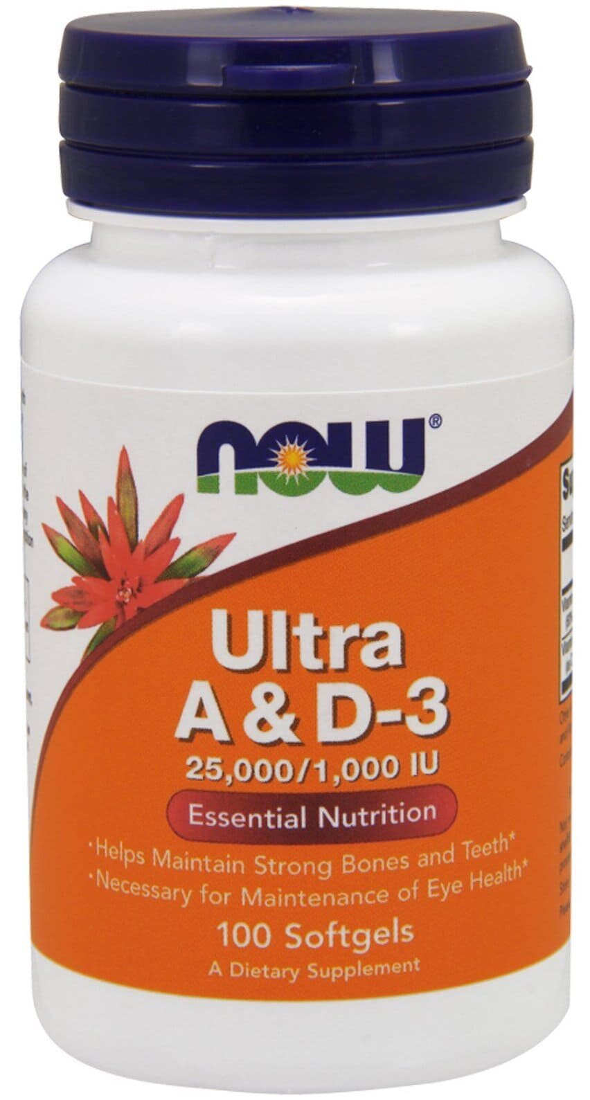 Ultra A & D3 25000/1000 IU NOW (100 гелевых капсул)