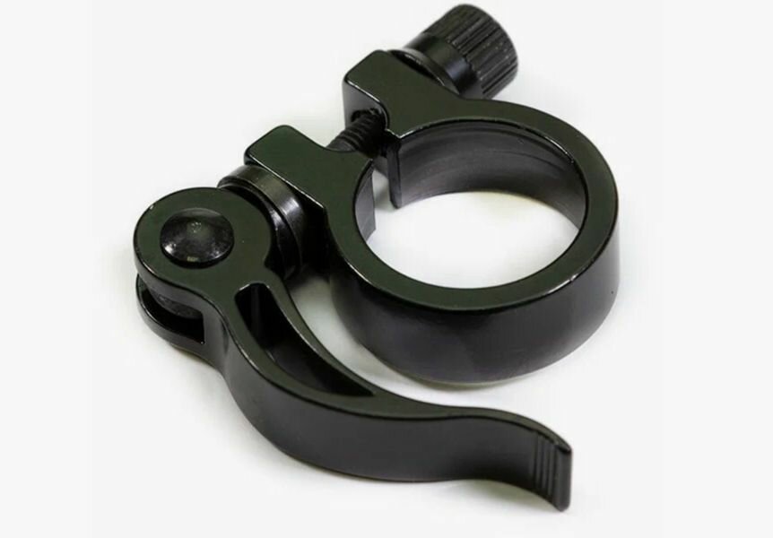 Хомут подседельный TRIX, 25.4мм с эксцентриком, алюминиевый, черный