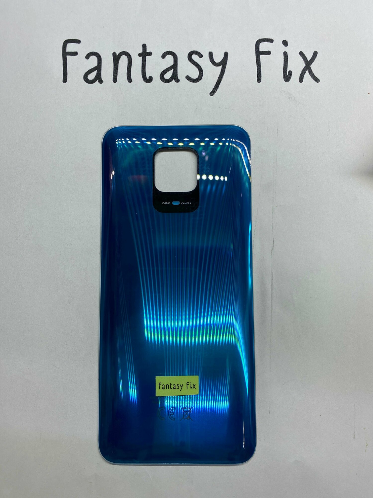 Задняя крышка для Xiaomi Redmi Note 9S/9 Pro (M2003J6A1G/M2003J6B2G) голубая