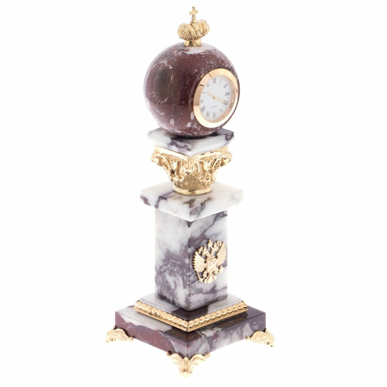 Часы из мрамора и бронзы "Державные"