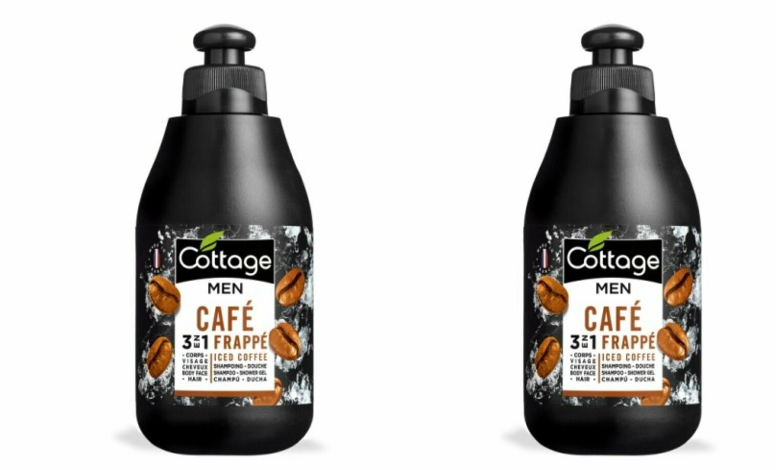 Cottage Мужской Шампунь для волос и гель для душа холодный кофе,250 мл,2 шт