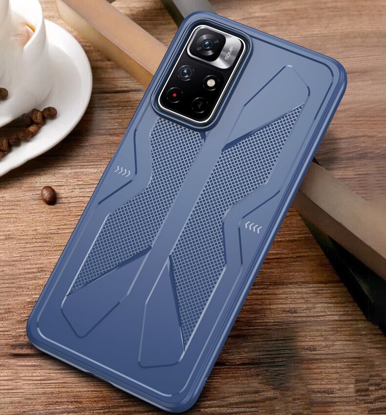 Чехол-бампер-пенал MyPads Heavy для Xiaomi Redmi Note 11T 5G / Poco M4 Pro 5G / Note 11S 5G / Note 11 5G синий