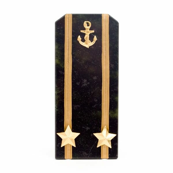 Сувенир "Погон Подполковник ВМФ" камень змеевик 116367