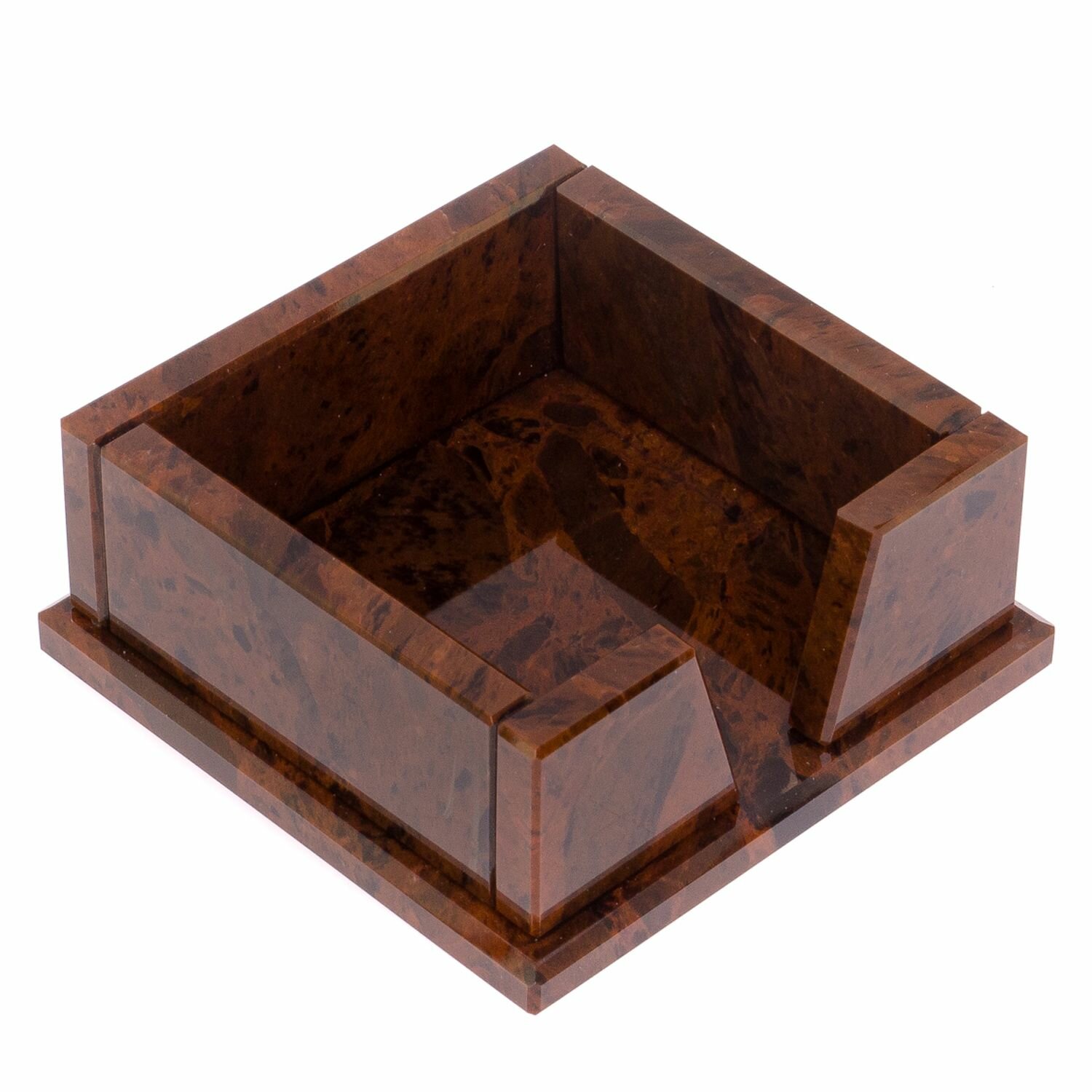 Лоток для бумаг "Кубарик" из коричневого обсидиана 125801