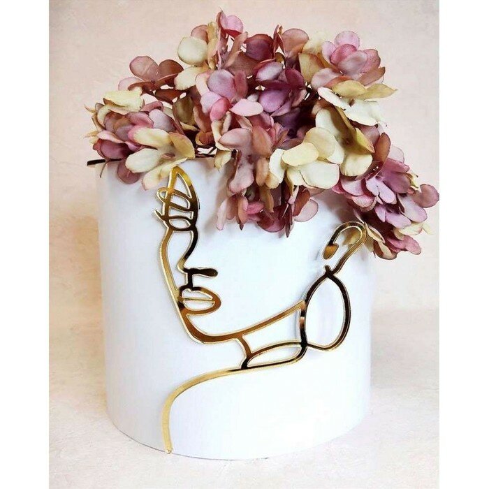 Украшение для торта «Девушка с серьгой», цвет золото