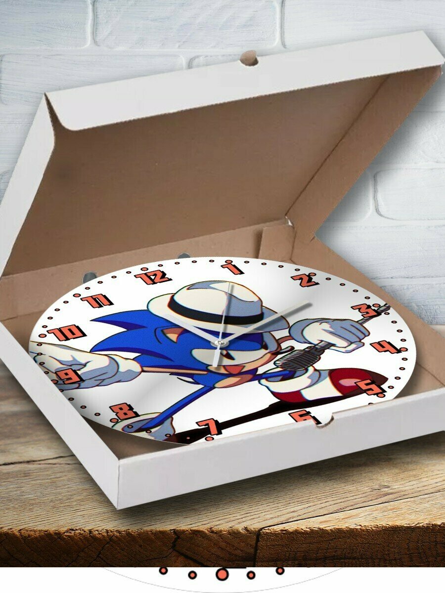 Настенные часы УФ с рисунком Игры Sonic - 2408