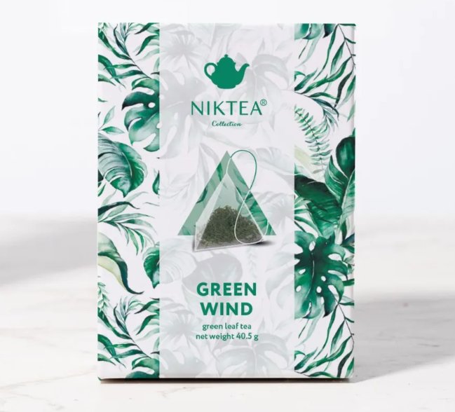 Чай в пирамидках зеленый NIKTEA Зеленый Ветер, 15 шт