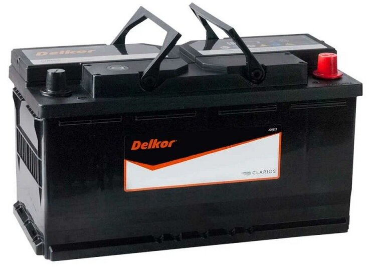 Аккумулятор автомобильный Delkor Euro 100 А/ч 800 А обр. пол. 60044 Евро авто (353х175х190)