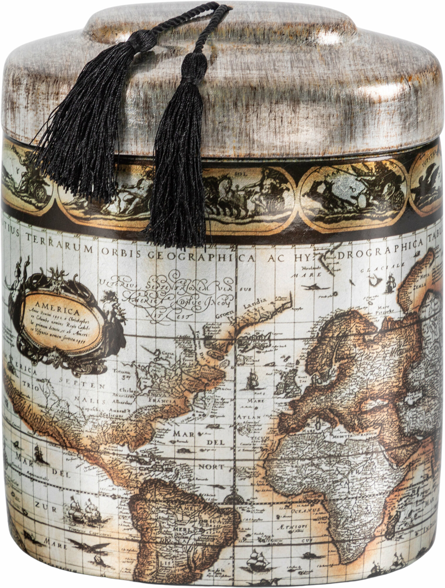 58-072 Банка с крышкой декоративная 23х13х27см, керамика, Glasar