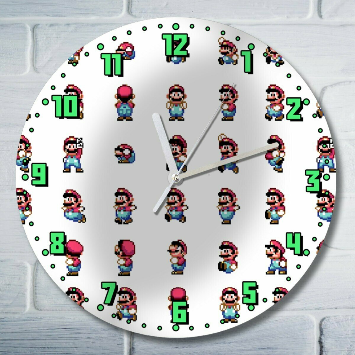 Настенные часы УФ с рисунком Игры Super Mario Bros - 2448