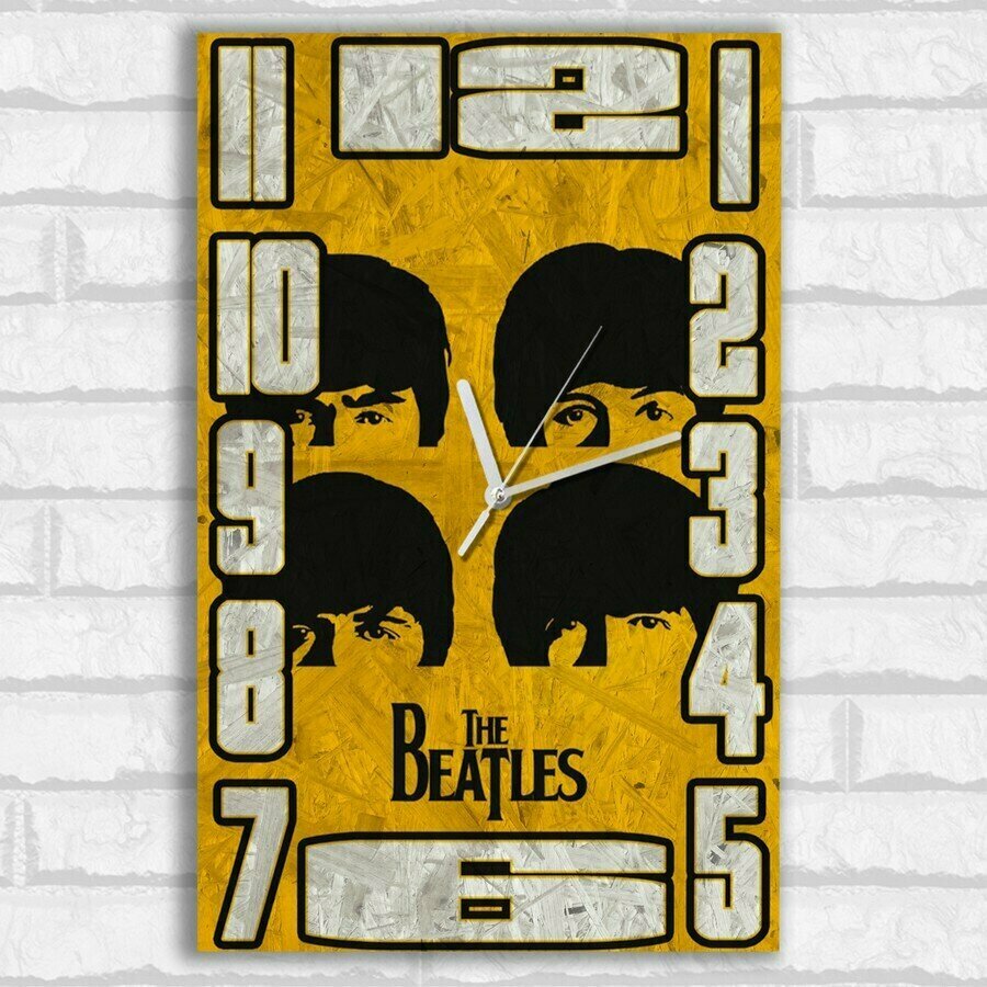 Настенные бесшумные часы ОСП, музыка The Beatles - 4621