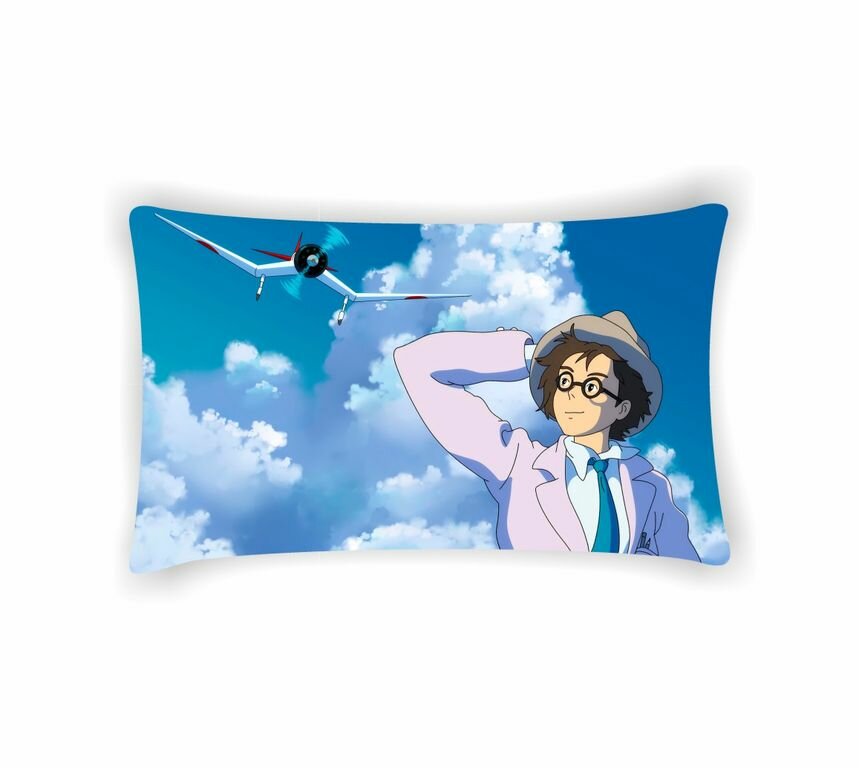 Подушка Ветер крепчает, The Wind Rises №20, Картинка с одной стороны