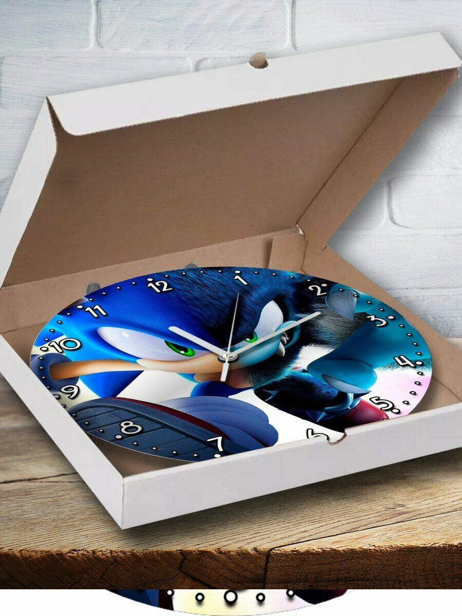 Настенные часы УФ с рисунком игры Sonic Unleashed - 3446