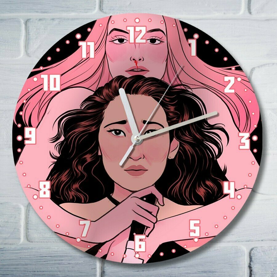 Настенные часы УФ с рисунком сериалы Killing Eve - 4020