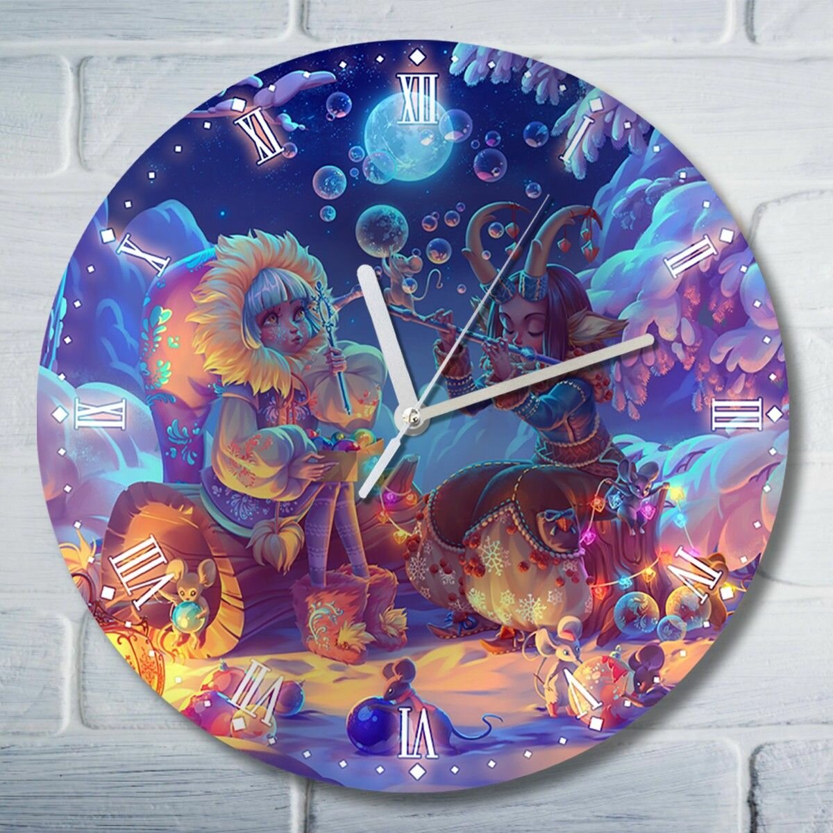 Настенные часы УФ игры дота 2, dota 2, новый год, рождество - 7017