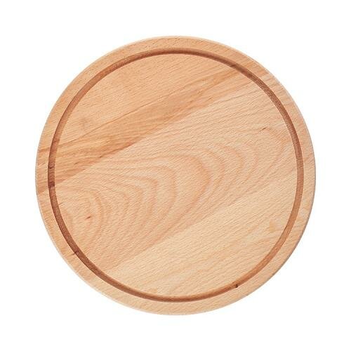 Доска разделочная, бук, диаметр 30, высота 2см, древесн.