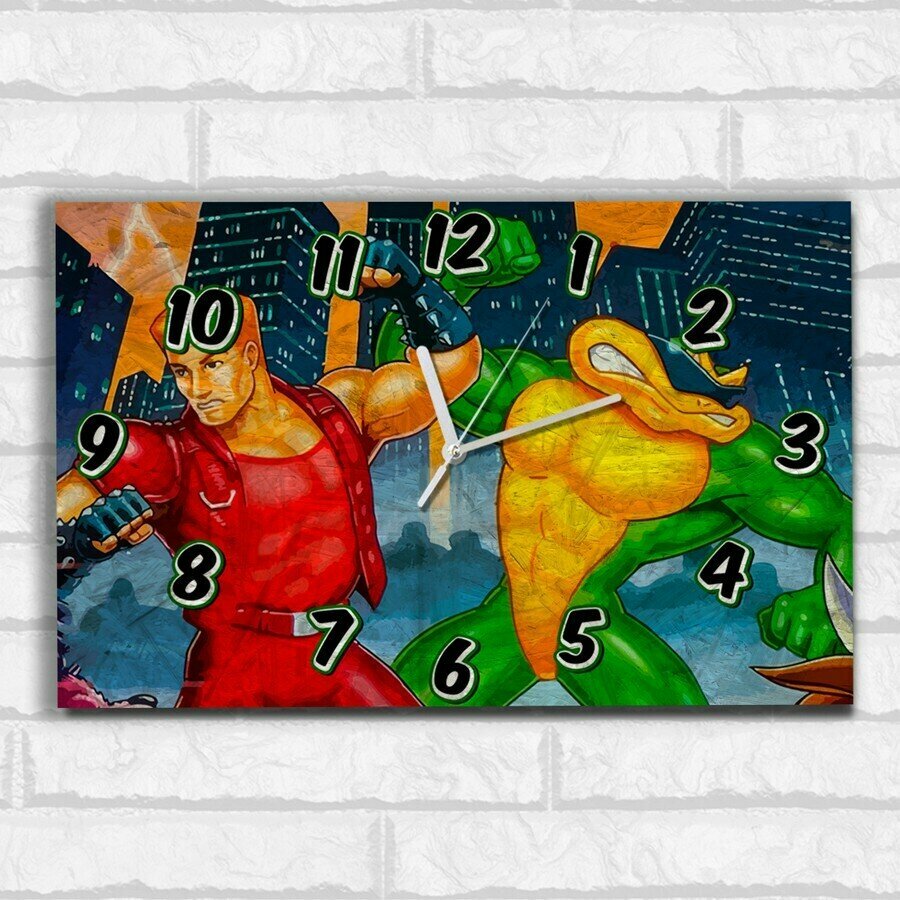 Настенные бесшумные часы ОСП, игра Battletoads - 787