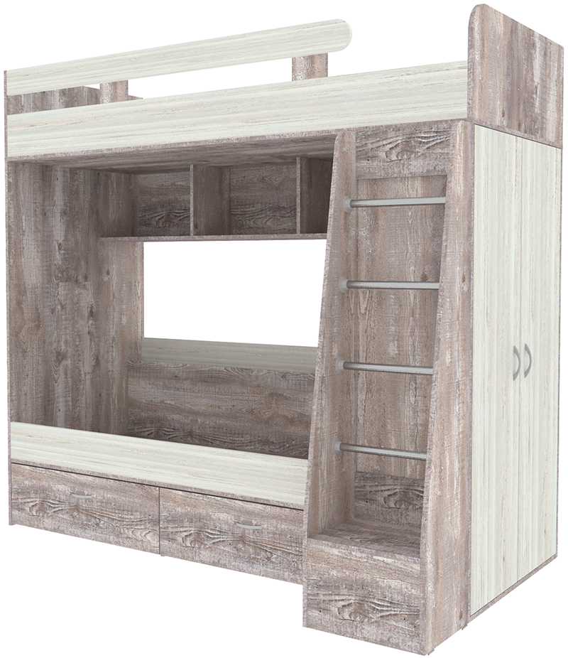 Двухъярусная кровать Юниор 6 Бетон Винтерберг