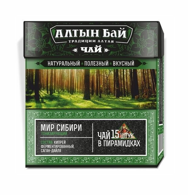 Чайный напиток тонизирующий Мир Сибири, 15 пирамидок
