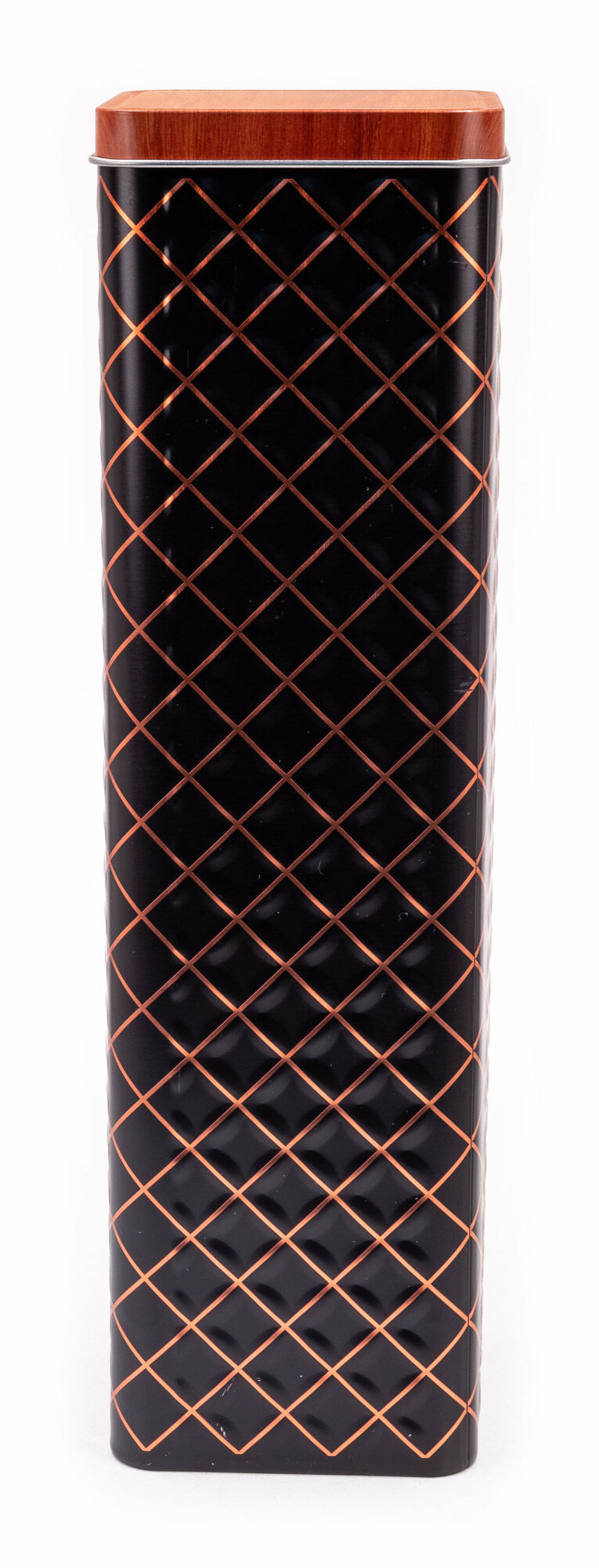 Банка для сыпучих продуктов Маллони Classico Nero квадратная с герметичной крышкой, жесть, черный 2.1л / посуда для кухни / контейнер для хранения