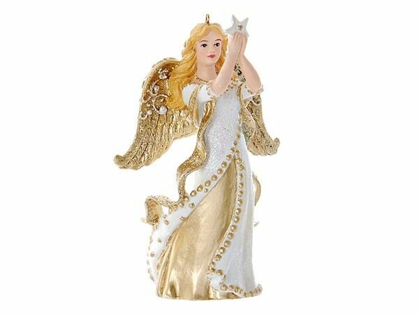 Ёлочная игрушка блондинка, полистоун, 11 см, подвеска, Kurt S. Adler