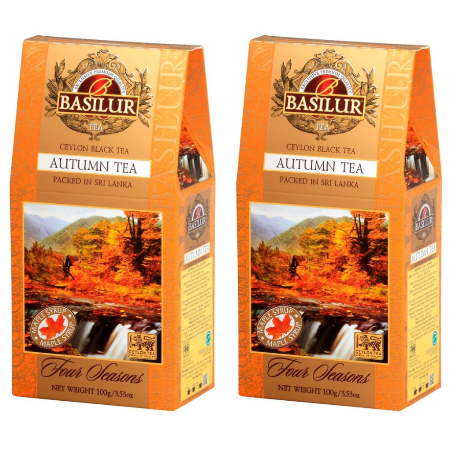 Чай черный Базилур Осенний кленовый сироп 100 грамм 2 штуки