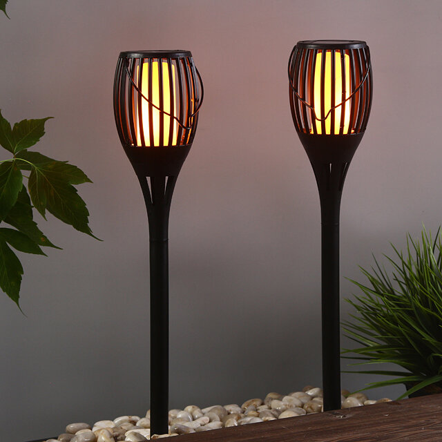 Садовый фонарь Solar Cumaral 3 в 1 на солнечной батарее 58*10 см, с эффектом живого пламени, IP44, Koopman, CX2100530