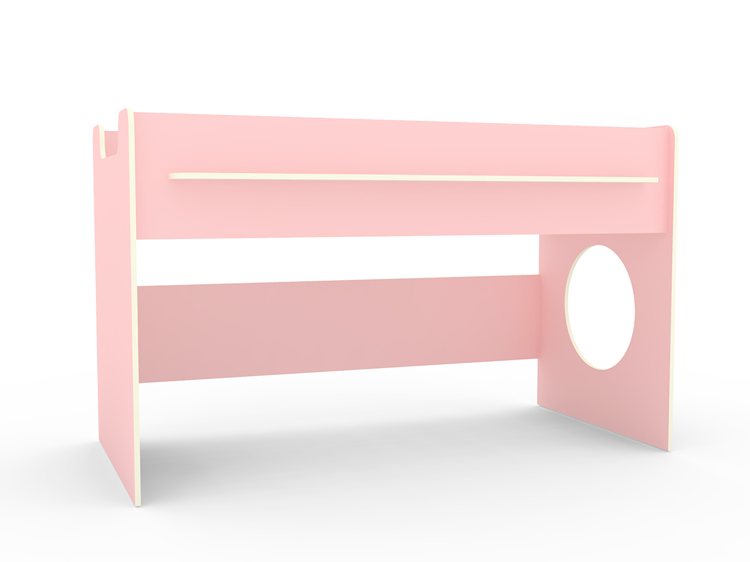 Детская кровать Л-23 Дуб Молочный Розовый