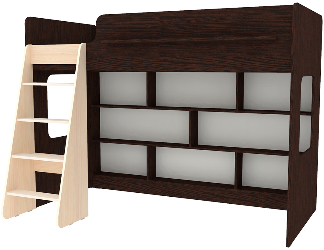 Детская кровать Л 26.1 Дуб Молочный Венге