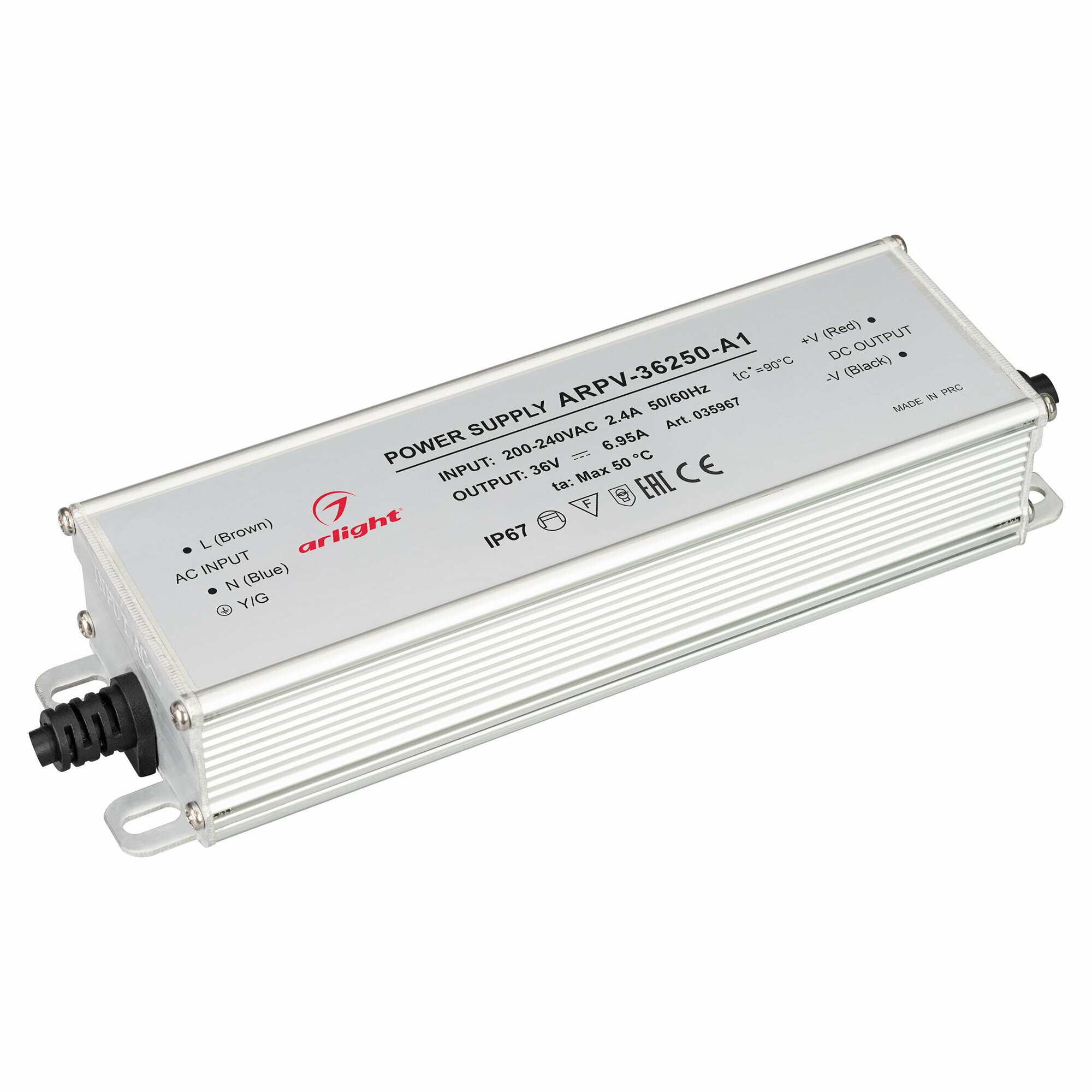 Блок питания (AC-DC) 36V 250W 035967 ARPV-36250-A1 герм IP67 металл