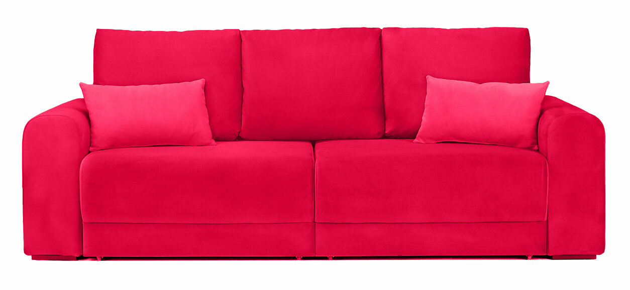 Диван раскладной еврокнижка Панчо, в цвете красный (Велутто 38)
