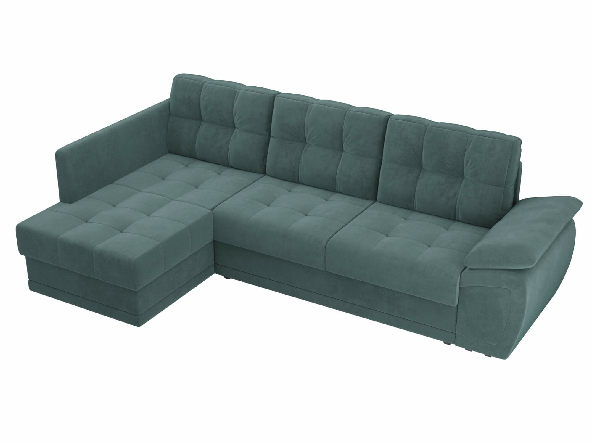 Artum Угловой диван Нэстор прайм велюр бирюза левый