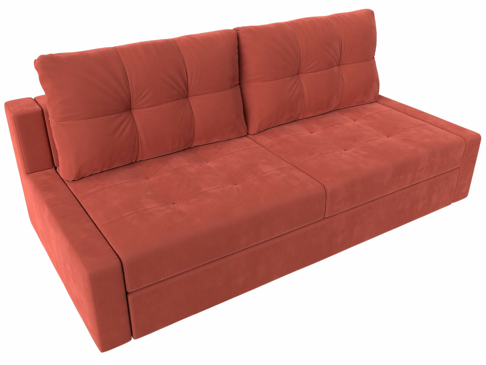 Artum Прямой диван Мартин микровельвет коралловый