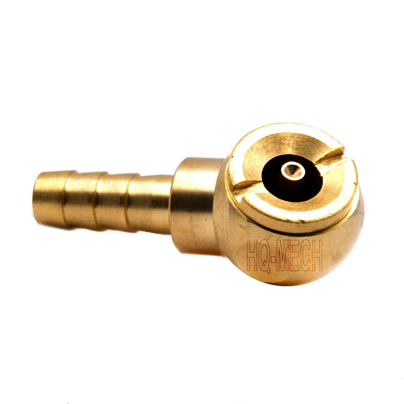 Наконечник для подкачки шин HQ-AC07-8, латунный евро без фиксатора, Елочка 8 мм