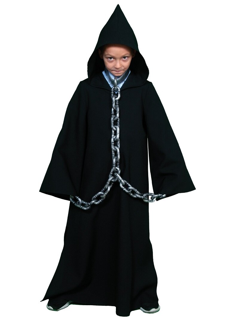 Костюм детский Призрак черный в кандалах (134-140)