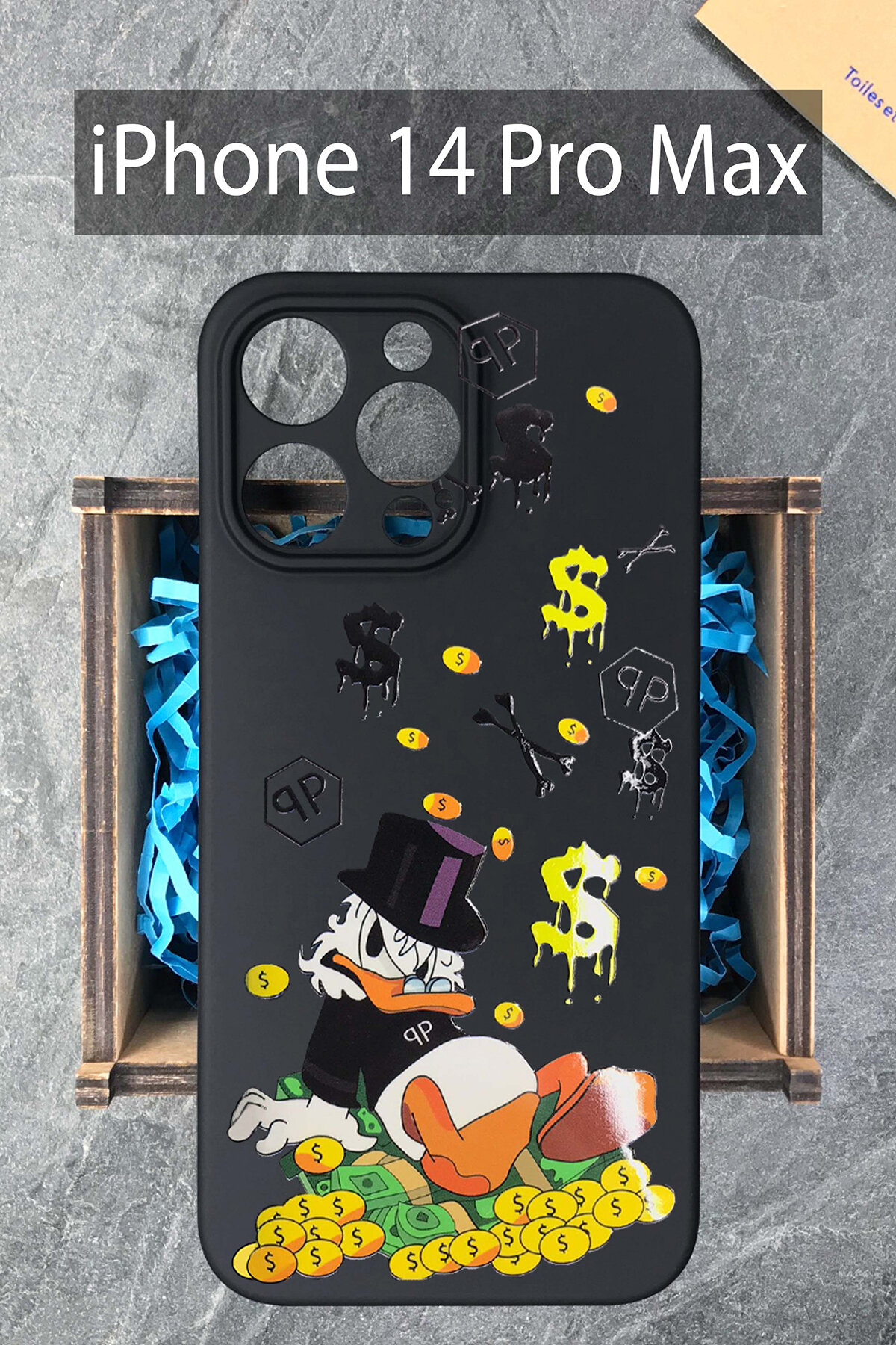 Силиконовый чехол на iPhone 14 Pro Max с принтом Айфон 14 Про Макс