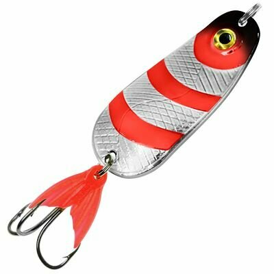 Блесна для рыбалки AQUA шмель 28,0g цвет 03 (серебро, красный металлик), 1 штука