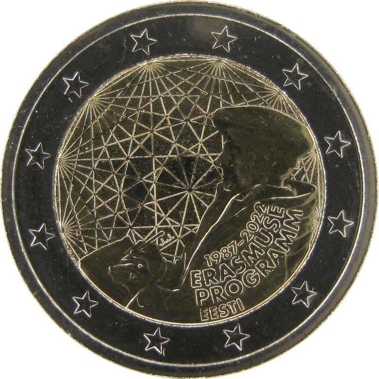 Эстония 2 евро 2022 / 35 лет Программе ERASMUS