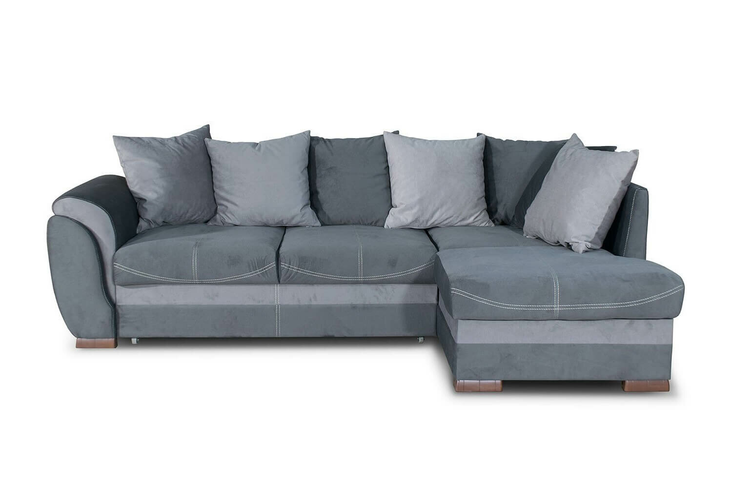 Artum Диван угловой Стефани, Диван дельфин Стефани серый правый