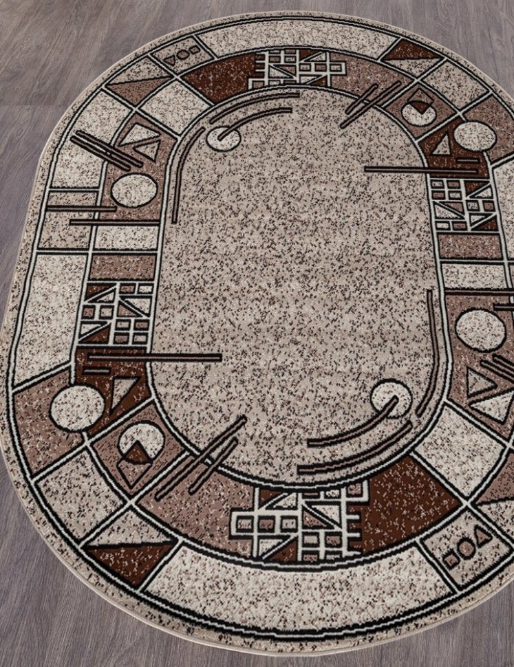 Ковер ALBINA 3 - BEIGE - Овал - коллекция GAVANA (1.5 х 4 м)