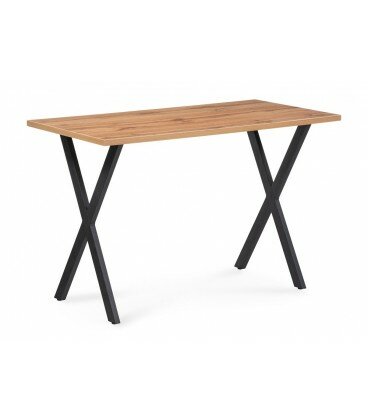 Стол Алеста Лофт 120 25 мм дуб вотан / черный матовый 506952