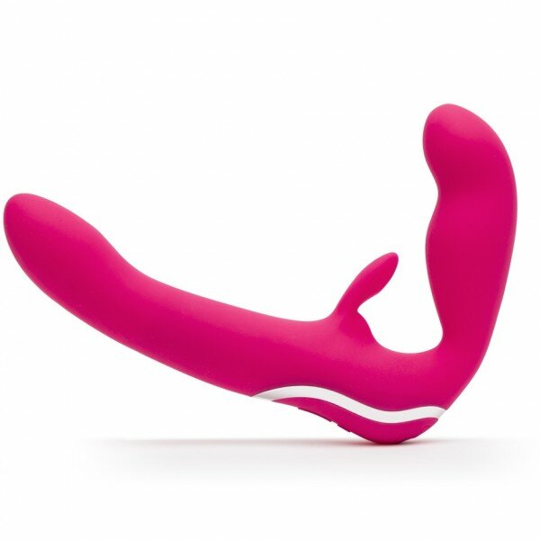 Безремневой вибрострапон Happy Rabbit Rechargeable Vibrating Strapless Strap-On