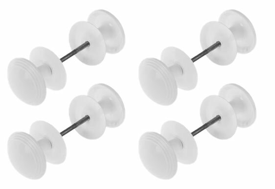 Ручка-кнопка дверная РДК белая (комплект 4 штуки)
