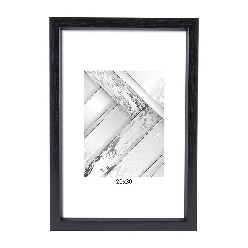 Рамка для фотографии, постера, рисунка, фоторамка 20х30, классическая box, под дерево, чёрная GF 5983