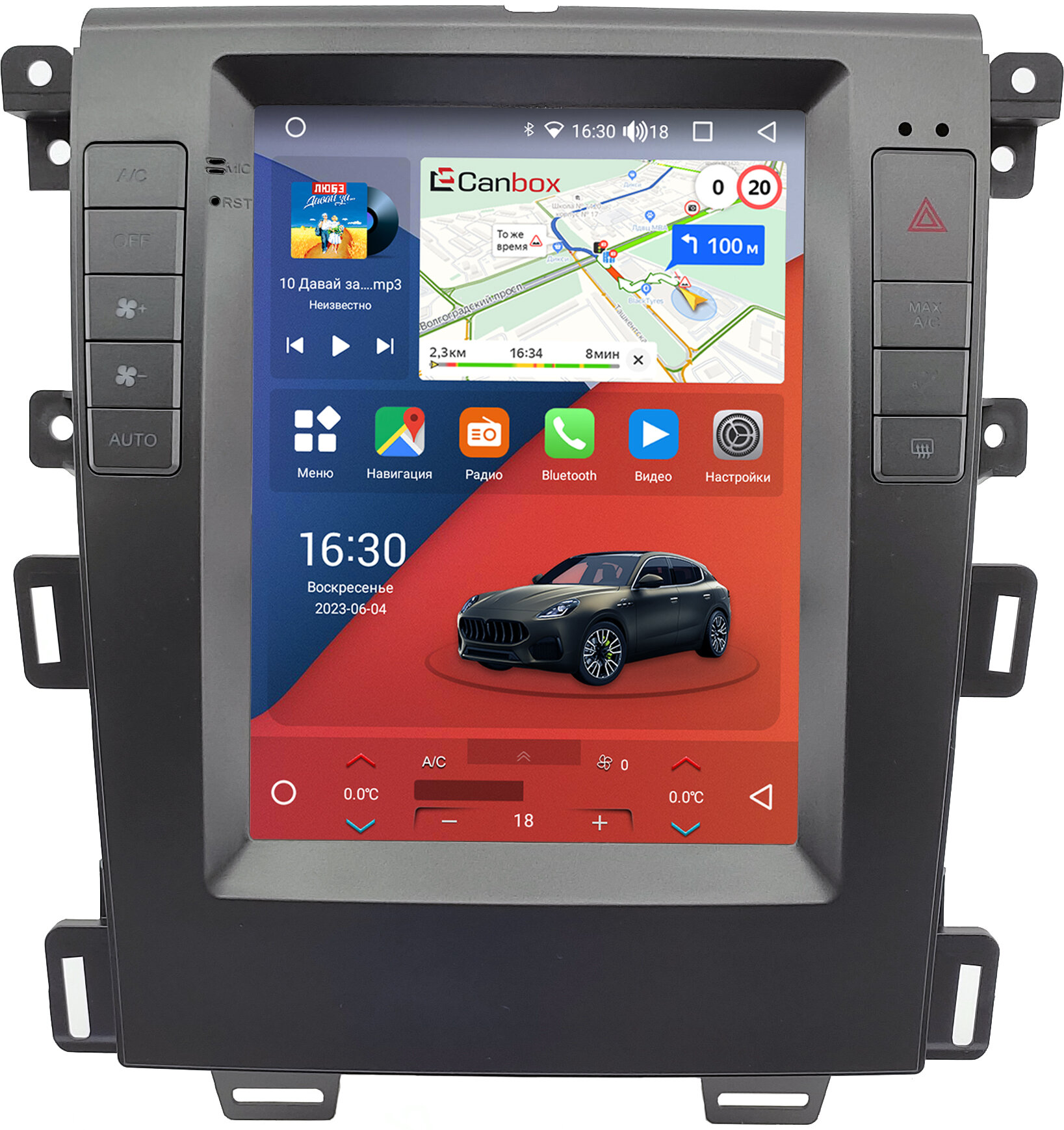 Штатная магнитола Ford Edge 2010-2014 (авто с Sony) Canbox H-Line (Tesla) 9.7" 6/128 5627-1312-122 Android 10 (4G-SIM, DSP, QLed)