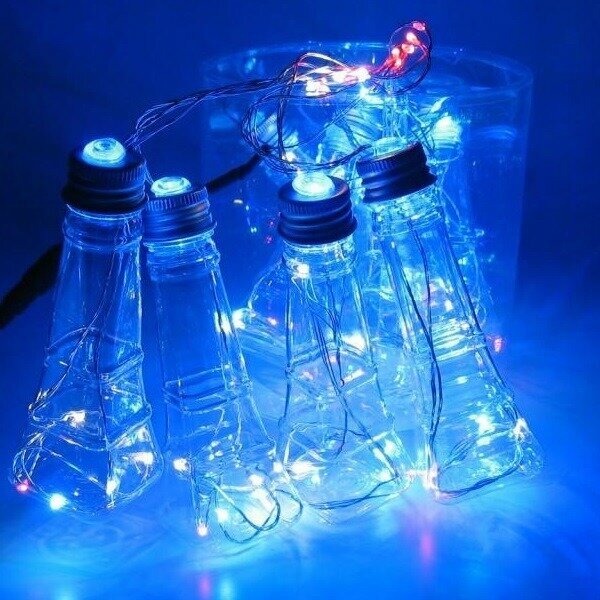 Гирлянда бутылочки синяя