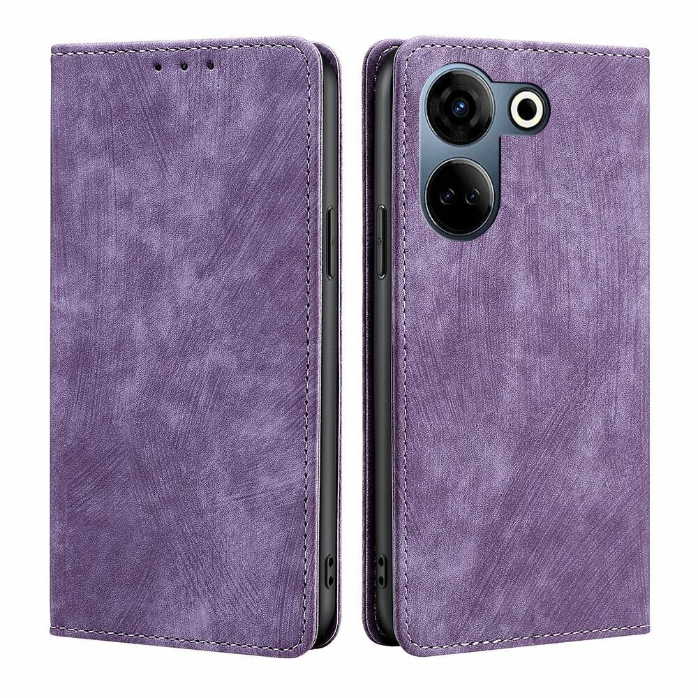 Чехол-книжка MyPads для Tecno Camon 20 Pro 5G / Техно Камон 20 Про мягкое прикосновение (фиолетовый) MyPads
