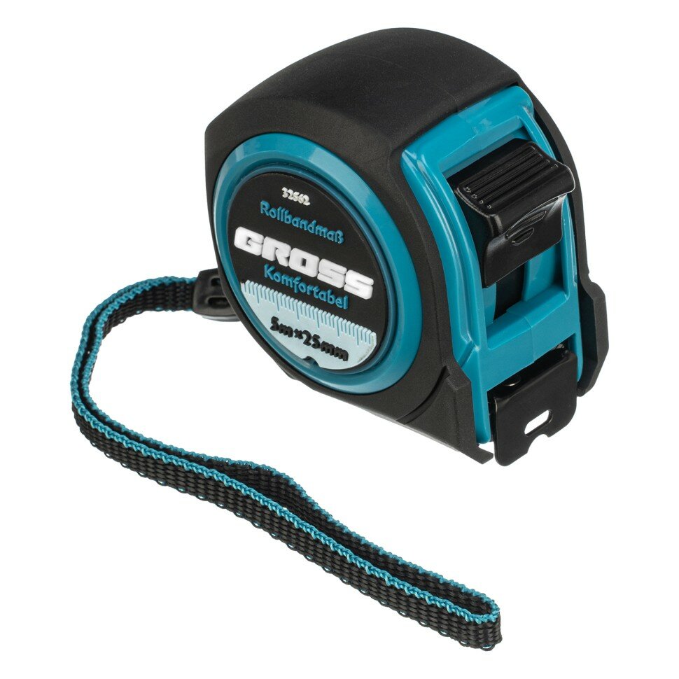 GROSS Рулетка Komfortabel 5 м х 25 мм, обрезиненный корпус Gross, ( 32562 )